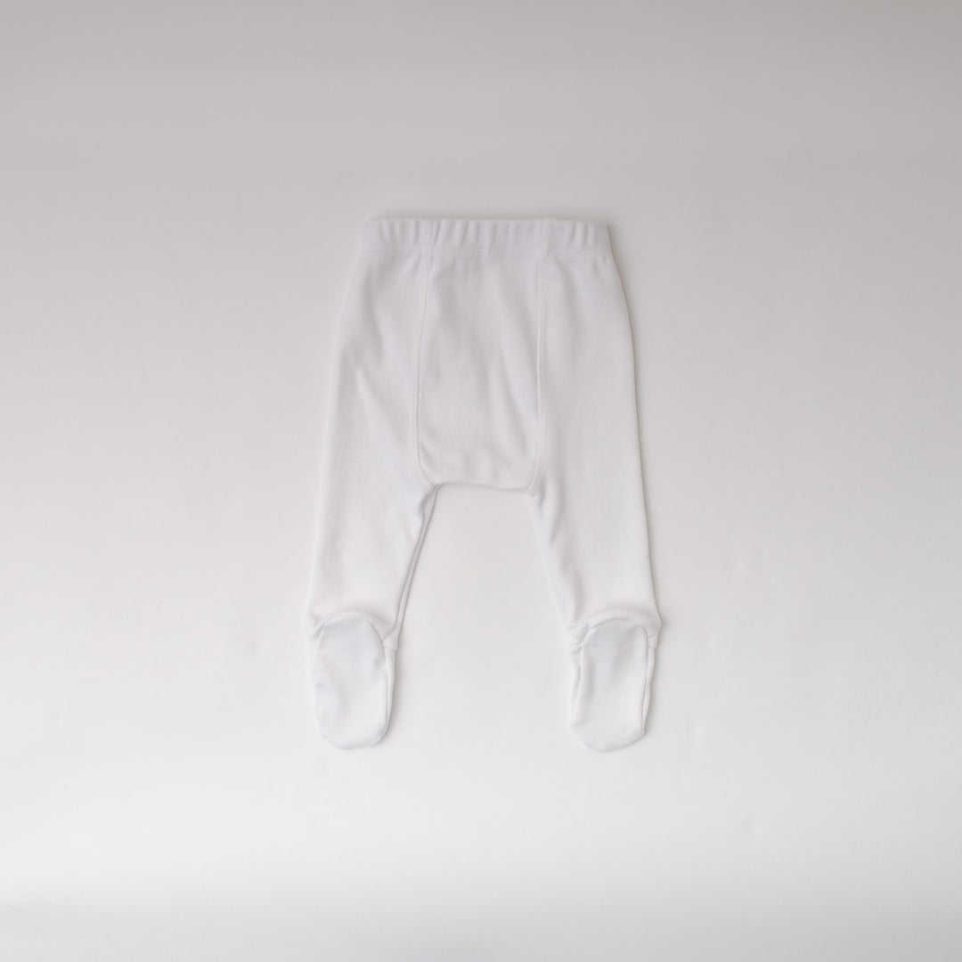 Organic Cotton Baby Footed Pant, White – G'DAY BABY